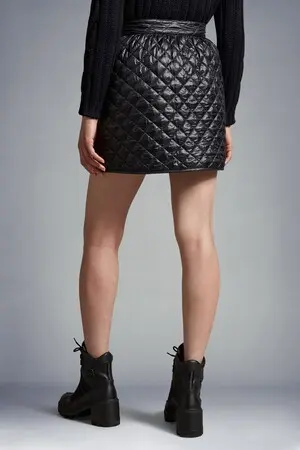Moncler Quilted Belted Mini Skirt