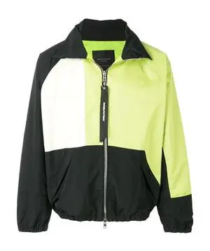DANIEL PATRICK Color Blocked High Neck Zip Up Jacket