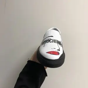 Moschino Portrait Print Slip-on Sneakers