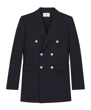 Saint Laurent Wool Gabardine Double-breasted Jacket
