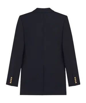 Saint Laurent Wool Gabardine Double-breasted Jacket