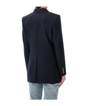 Saint Laurent Wool Gabardine Double-breasted Jacket