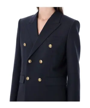 Saint Laurent Wool Gabardine Double-breasted Jacket