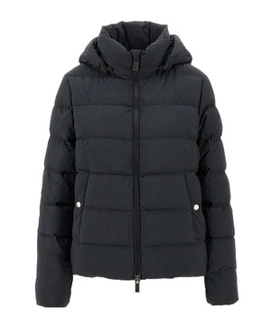 Pyrenex Long-sleeved Down Jacket With Detachable Hood - Black