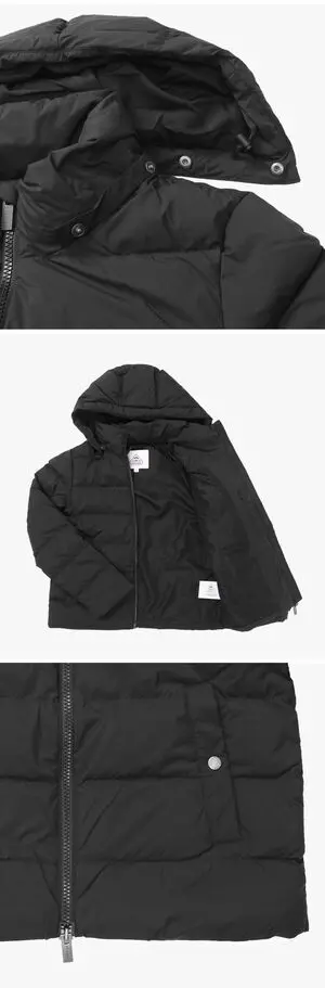 Pyrenex Long-sleeved Down Jacket With Detachable Hood - Black