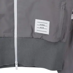 Thom Browne Zip-up Hooded Jacket With Signature Stripes