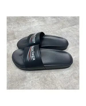 Balenciaga Logo Embossed Pull-on Sandals