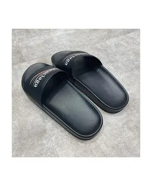 Balenciaga Logo Embossed Pull-on Sandals