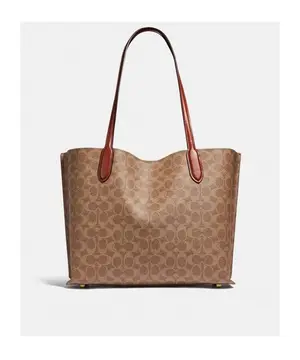 COACH Logo Pattern Shoulder Bag - Tan Rust