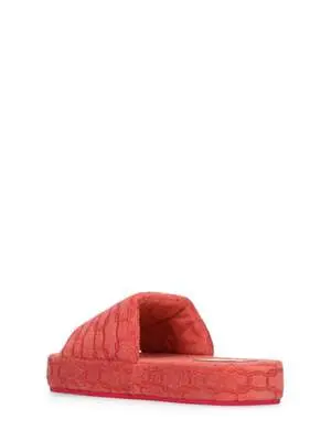 Agnona Stretch Cotton Terry Slippers