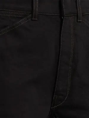 LEMAIRE High Waist Curved Cotton Pants - Black