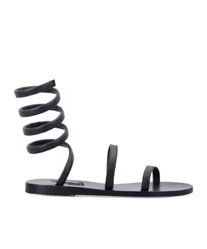 ANCIENT GREEK SANDALS Ofis Gladiator Flat Sandals - Black