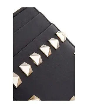 Valentino Garavani Rockstud Logo Printed Cardholder