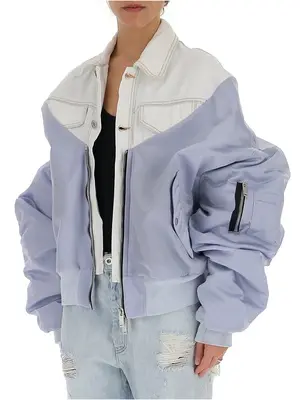 BEN TAVERNITI UNRAVEL PROJECT Denim Splicing Casual Jacket