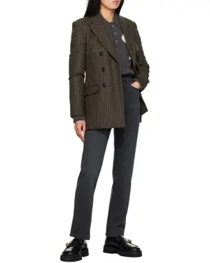 Ami Logo Patch Straight Leg Jeans