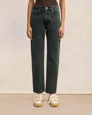 Ami Logo Patch Straight Leg Jeans