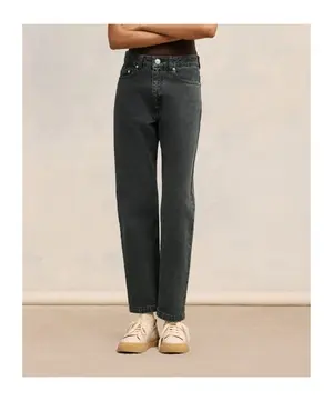 Ami Logo Patch Straight Leg Jeans