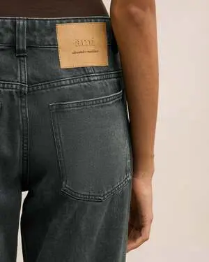 Ami Logo Patch Straight Leg Jeans