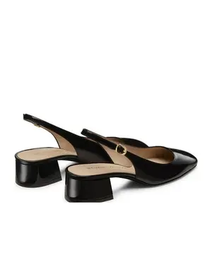STUART WEITZMAN Maeve Slingback 35 Block Heel - Black