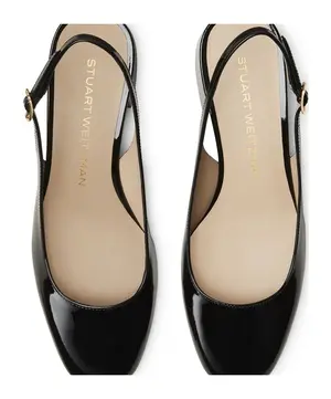 STUART WEITZMAN Maeve Slingback 35 Block Heel - Black