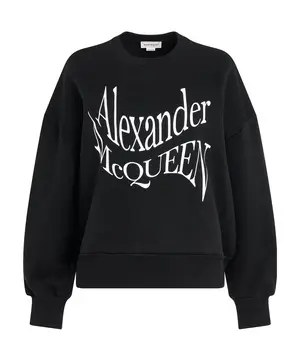 Alexander Mcqueen Drop Shoulder Sweatshirts Hoodies For Women