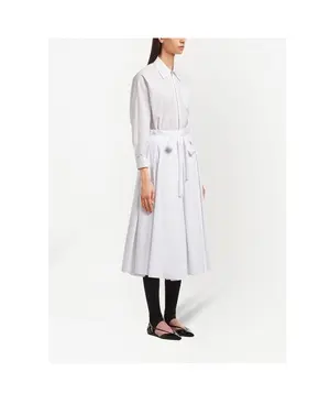 Prada Girded Waist Pleated Skirt