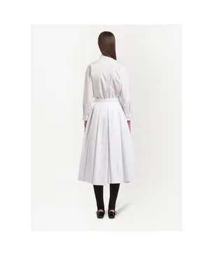 Prada Girded Waist Pleated Skirt