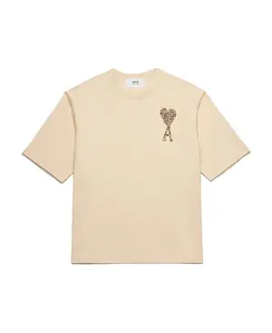 AMI Paris Crystal De Coeur-embroidery T-shirt
