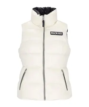 Mackage Logo Quilted Down Vest - White