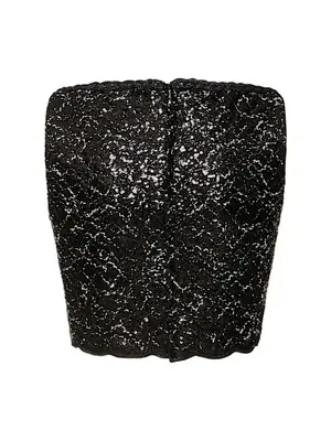 Giambattista Valli Sequined Tweed Crop Top