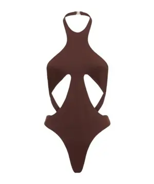MUGLER Lycra Cut-out One-piece Swimsuit - Red