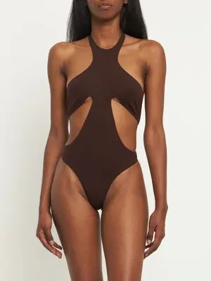 MUGLER Lycra Cut-out One-piece Swimsuit