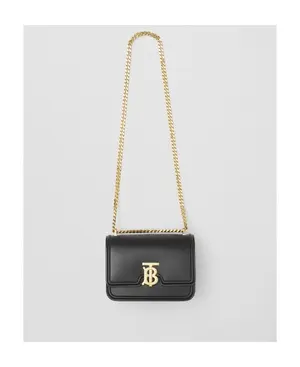 Burberry Small Tb Leather Bag With Metal Chain Strap