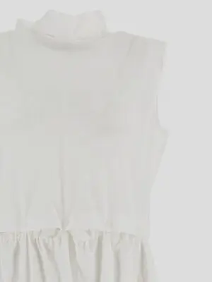 Miu Miu Logo Patch Sleeveless Dress