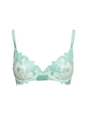 FLEUR DU MAL Lily Embroidered Bra - Blue