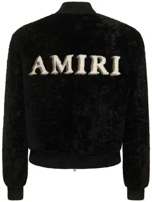 Amiri Fur Bomber Jacket With Zip Front