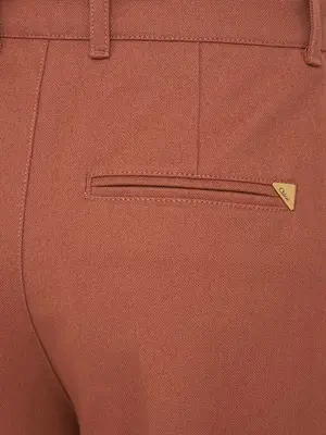 Chloé Cotton Canvas High Waist Trousers - Brown