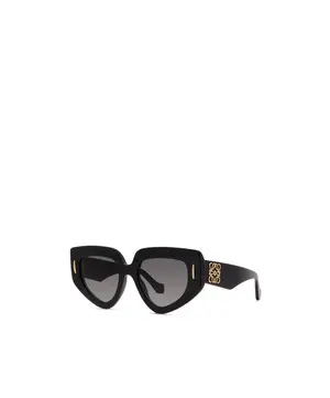 Loewe Anagram Geometric Frame Sunglasses - Black