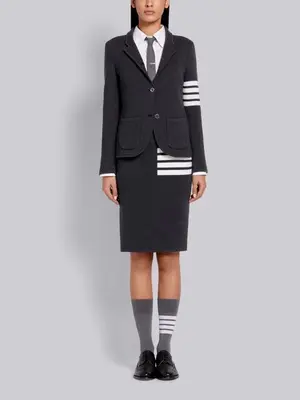 Thom Browne 4-bar Fitted Knit Skirt