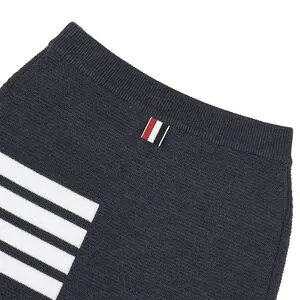 Thom Browne 4-bar Fitted Knit Skirt