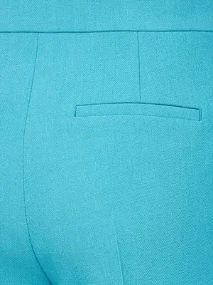 Chloé Wool Crepe Straight Leg Trousers - Green