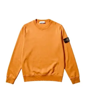 Stone Island Stone Island Crewneck Sweatshirt With Appliqué Orange