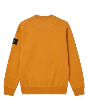 Stone Island Crewneck Sweatshirt With Appliqu - Orange