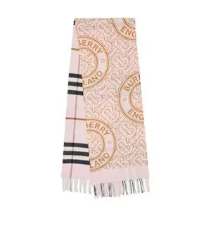 Burberry Tb Logo-print Reversible Check Scarf