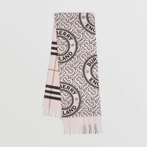 Burberry Tb Logo-print Reversible Check Scarf