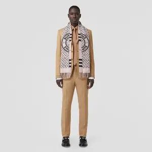 Burberry Tb Logo-print Reversible Check Scarf