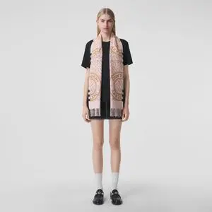Burberry Tb Logo-print Reversible Check Scarf