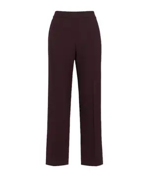 Chloé Wool Crepe Straight Leg Pants