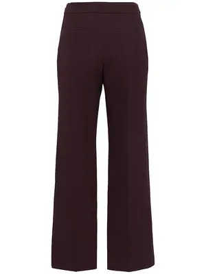 Chloé Wool Crepe Straight Leg Pants