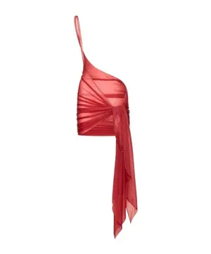 MUGLER One-shoulder Wrap Skirt
